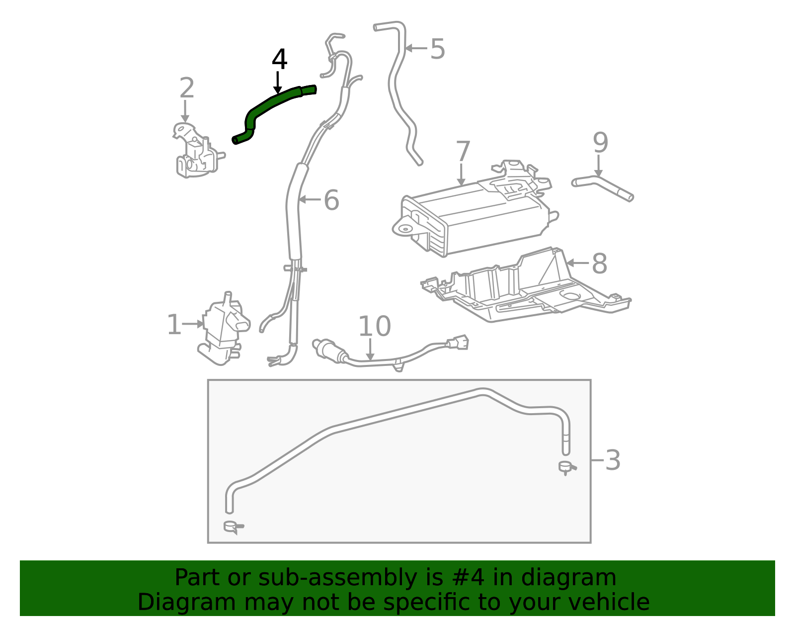 23826-0P130 - Vapor Hose 2011-2016 Toyota Sienna | Toyota San Diego Parts