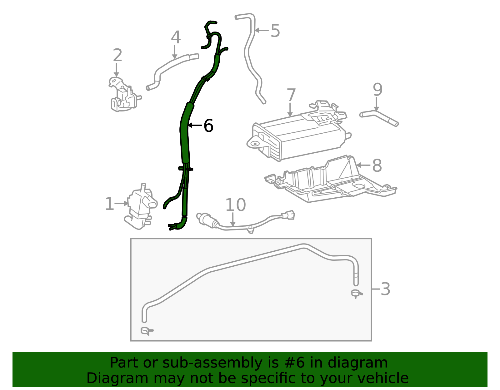 Genuine Official Toyota Evaporative Emissions System Lines part# 17308 ...
