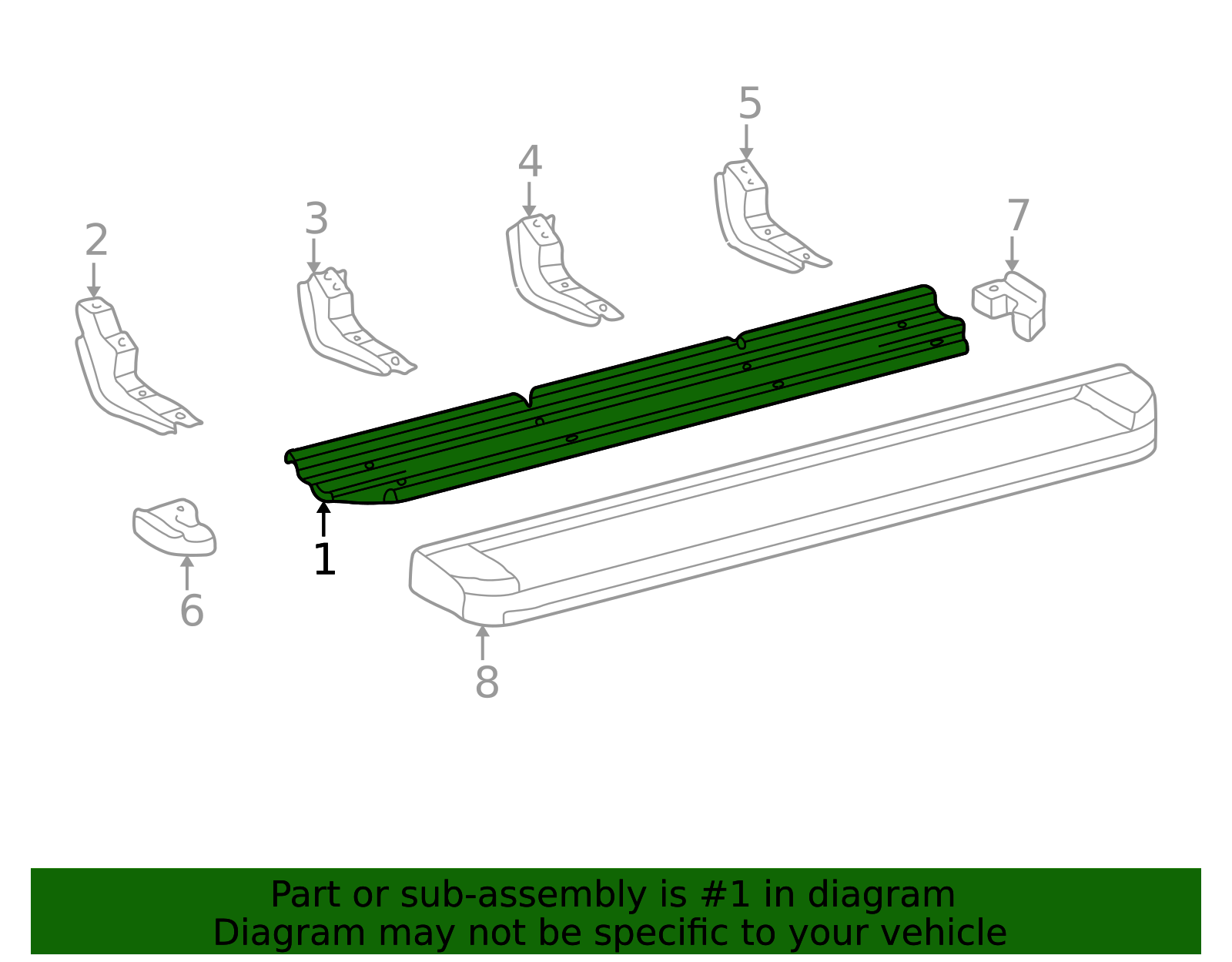2001-2007 Toyota Running Board 51771-0C010 | Toyota Parts Center