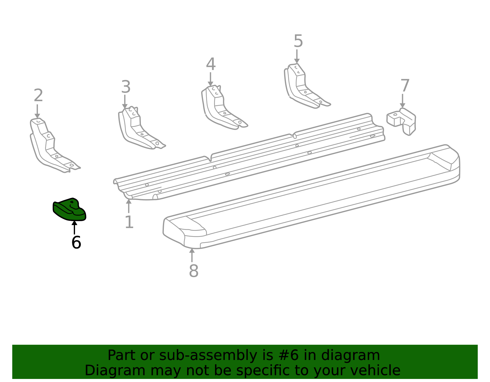 2001-2007 Toyota Running Board End Cap 51719-0C010 | Toyota Parts Center