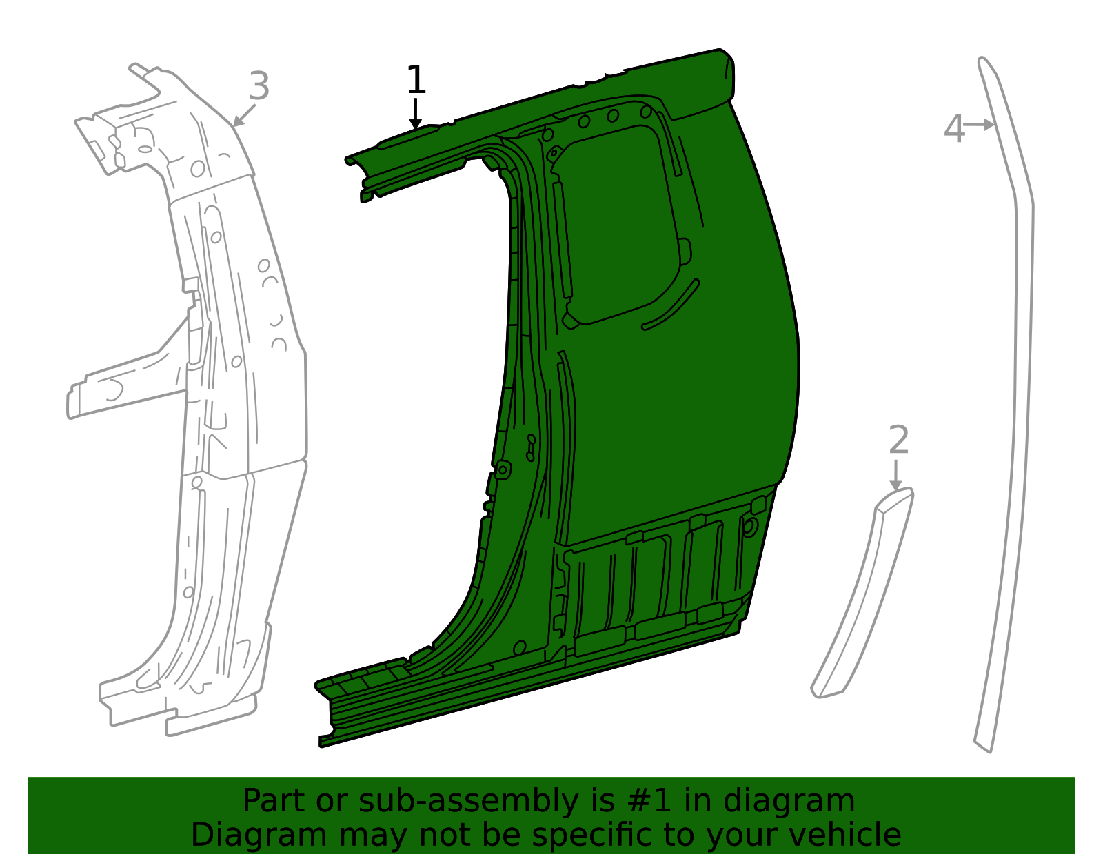 2024-2025 Toyota Tacoma Side Panel 61018-AK020 | MotorMotor