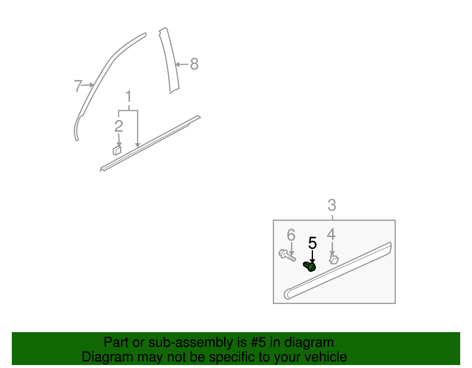 2003-2014 Kia OEM NEW 03-14 Kia Sedona Clip-Side Garnish Mounting Left ...