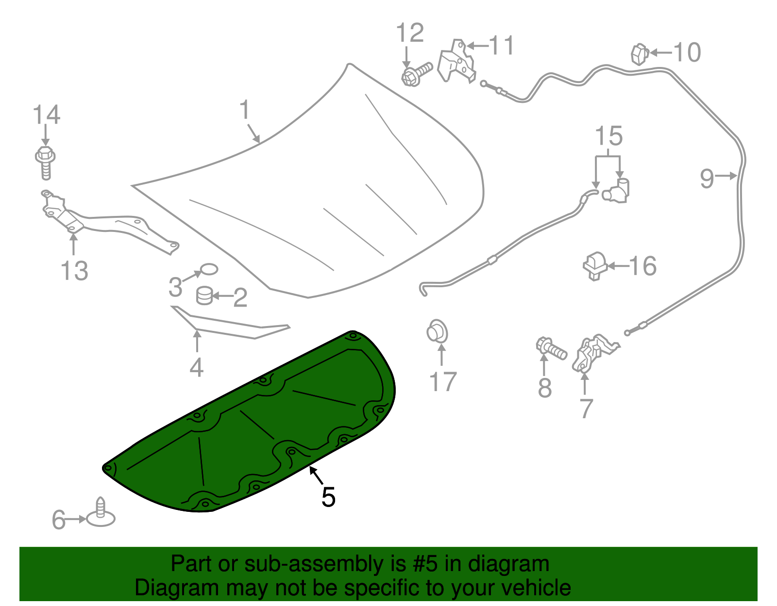 2013-2020 Subaru BRZ Insulator 90815CA040 | Subaru Parts Store