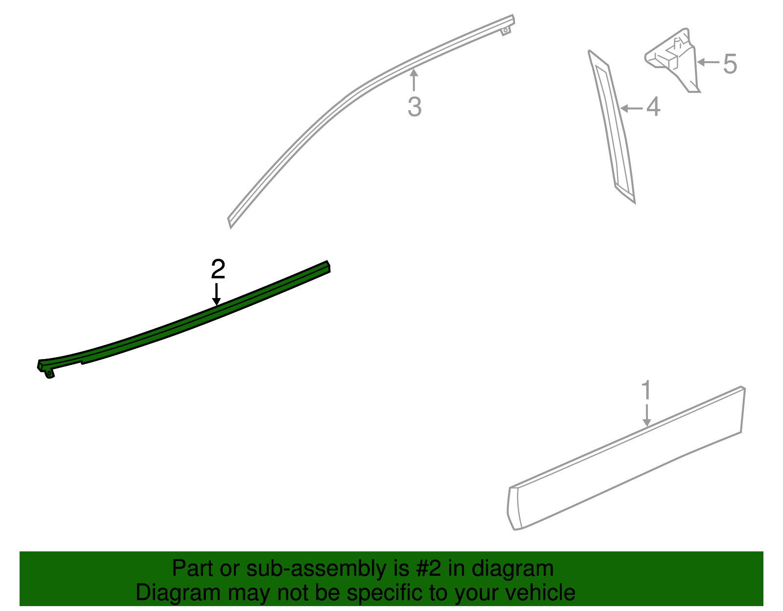 2011-2017 Nissan Quest Belt Molding - Driver's Side (LH) 80821-1JA1C ...