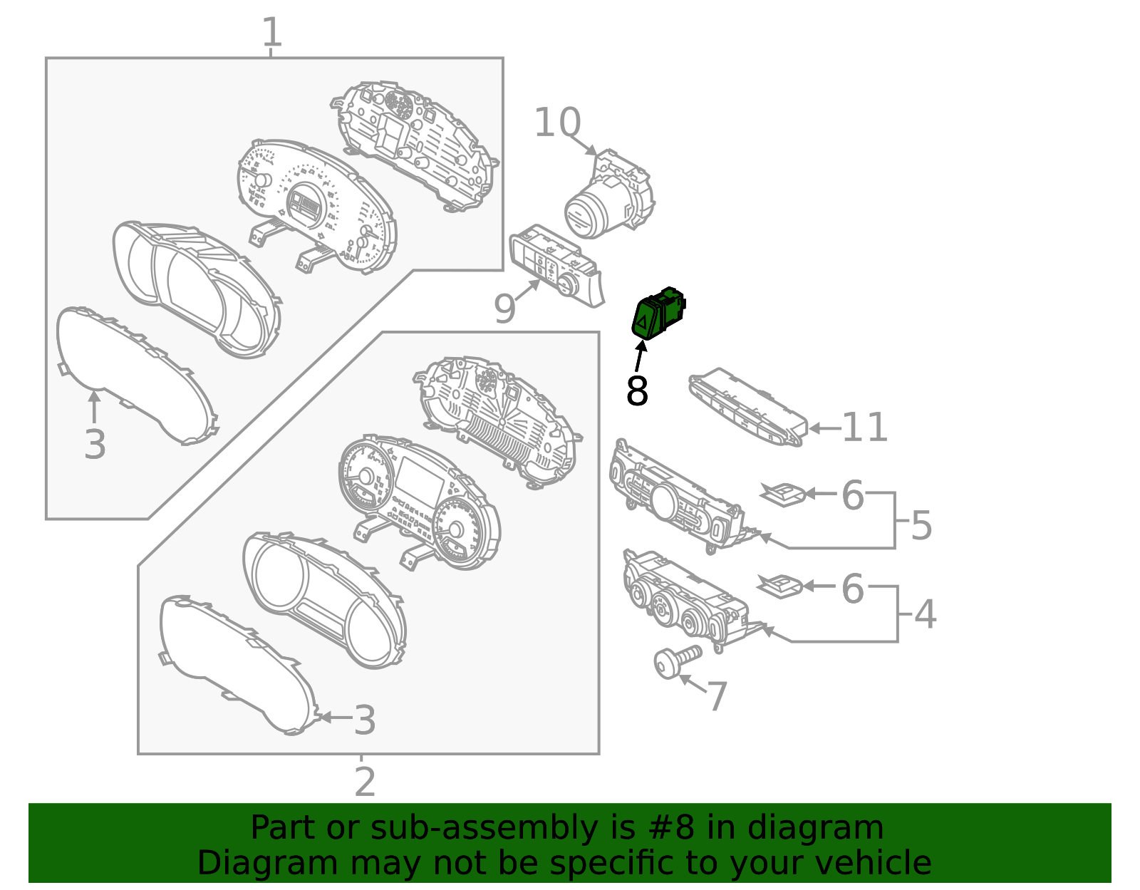 93790-B2000CA - Hazard Switch 2014-2019 Kia | Kia.Parts Store
