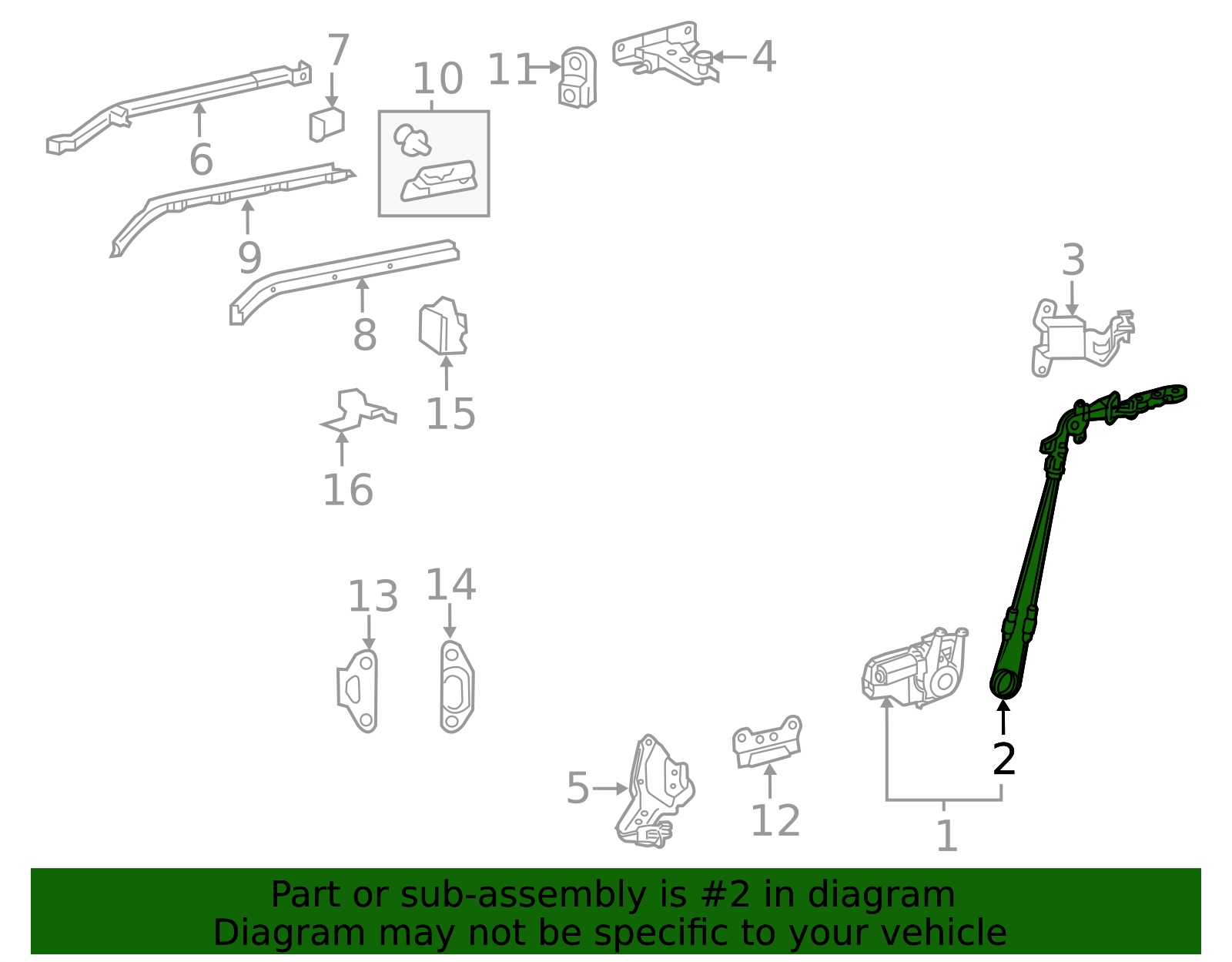 85016-08011 - Power Sliding Door Motor Bracket (Left) 2011-2020 Toyota ...