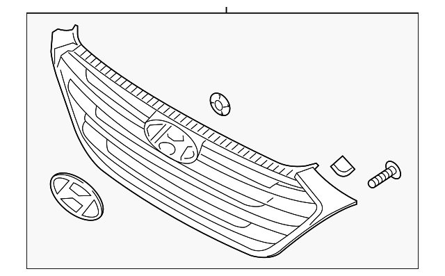 2017-2018 Hyundai Tucson Upper Grille 86350-D3000-GAL | World OEM Parts ...
