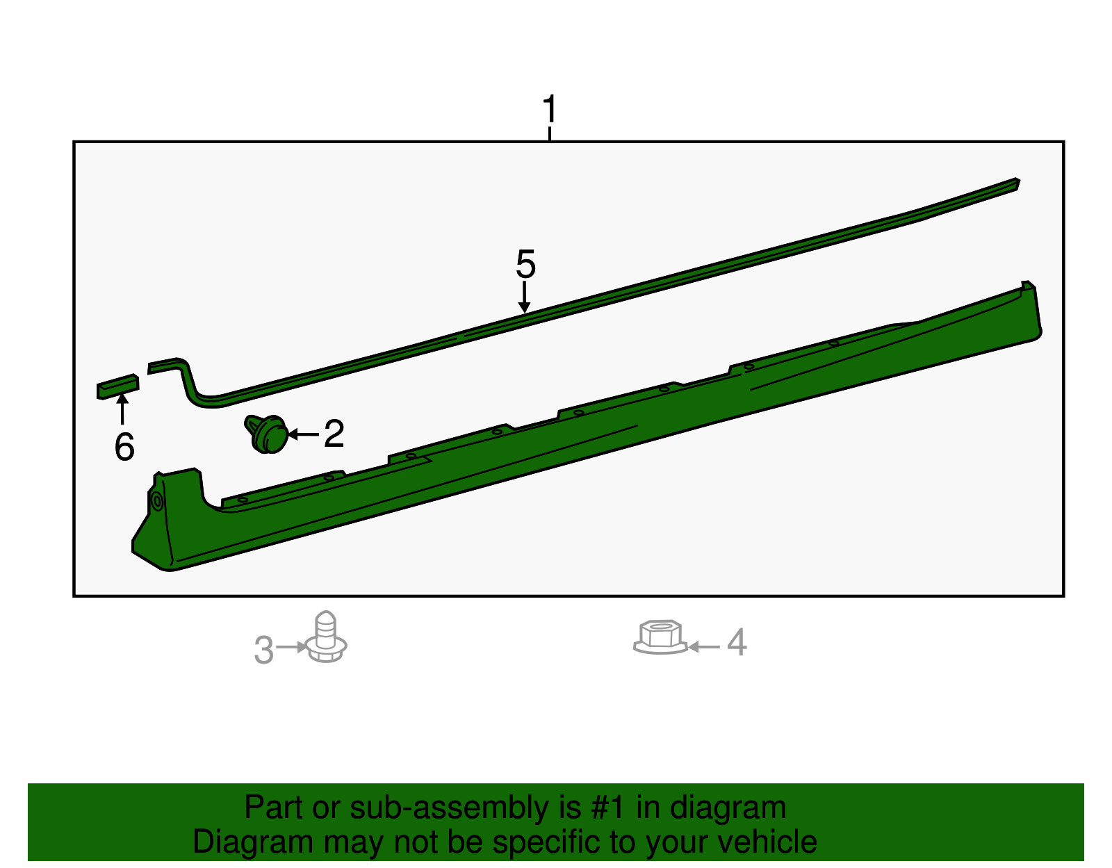2016-2018 Toyota Rocker Molding 75850-12060-A1 | Toyota Parts Center