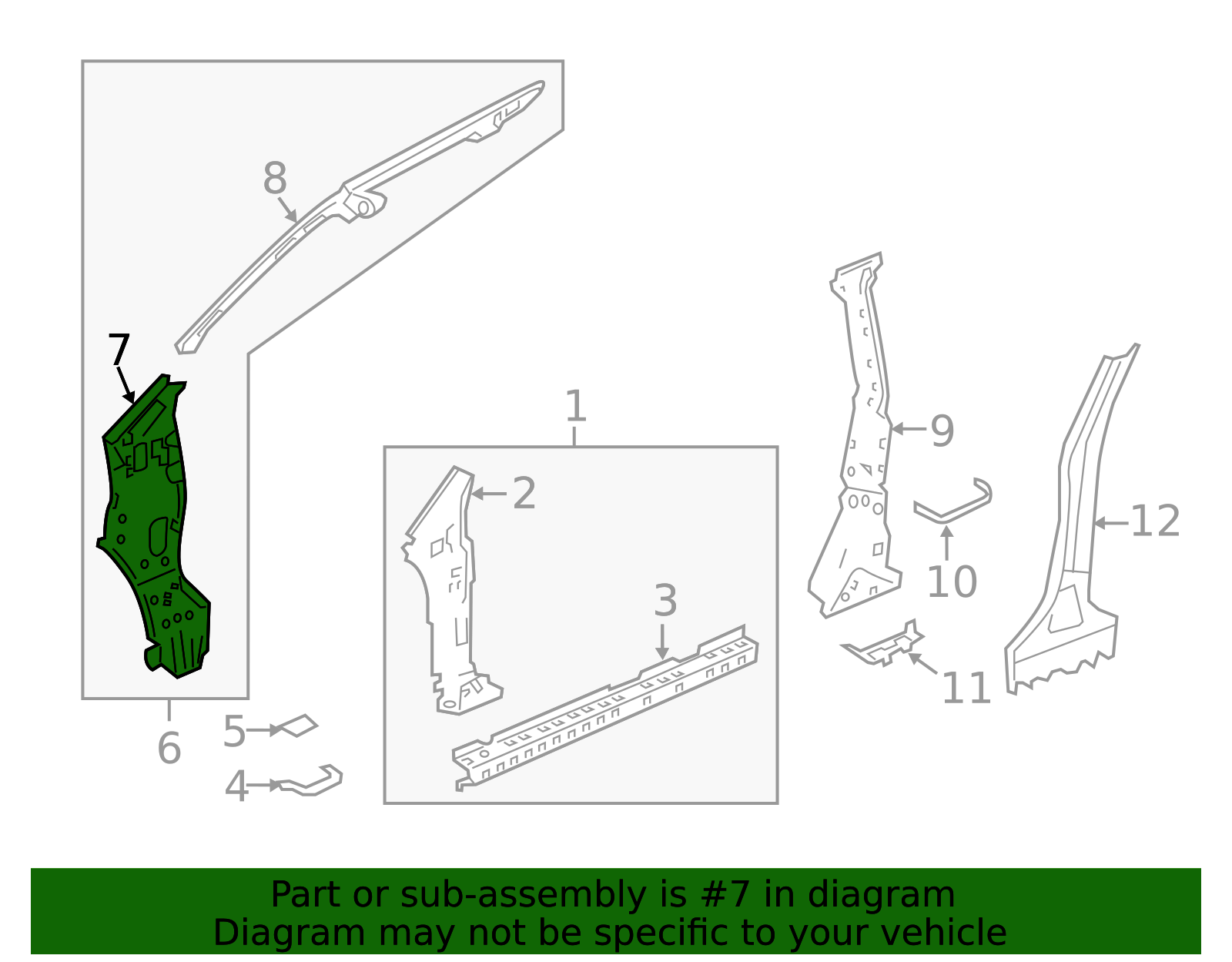 64130-TFE-A00ZZ - Inner Hinge Pillar 2015-2016 Honda CR-V | Honda Parts ...