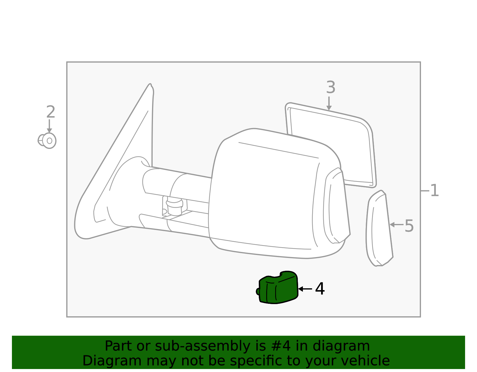 2007-2021 Toyota Tundra Door Mirror Cover 87915-0C030 | Toyota Parts ...