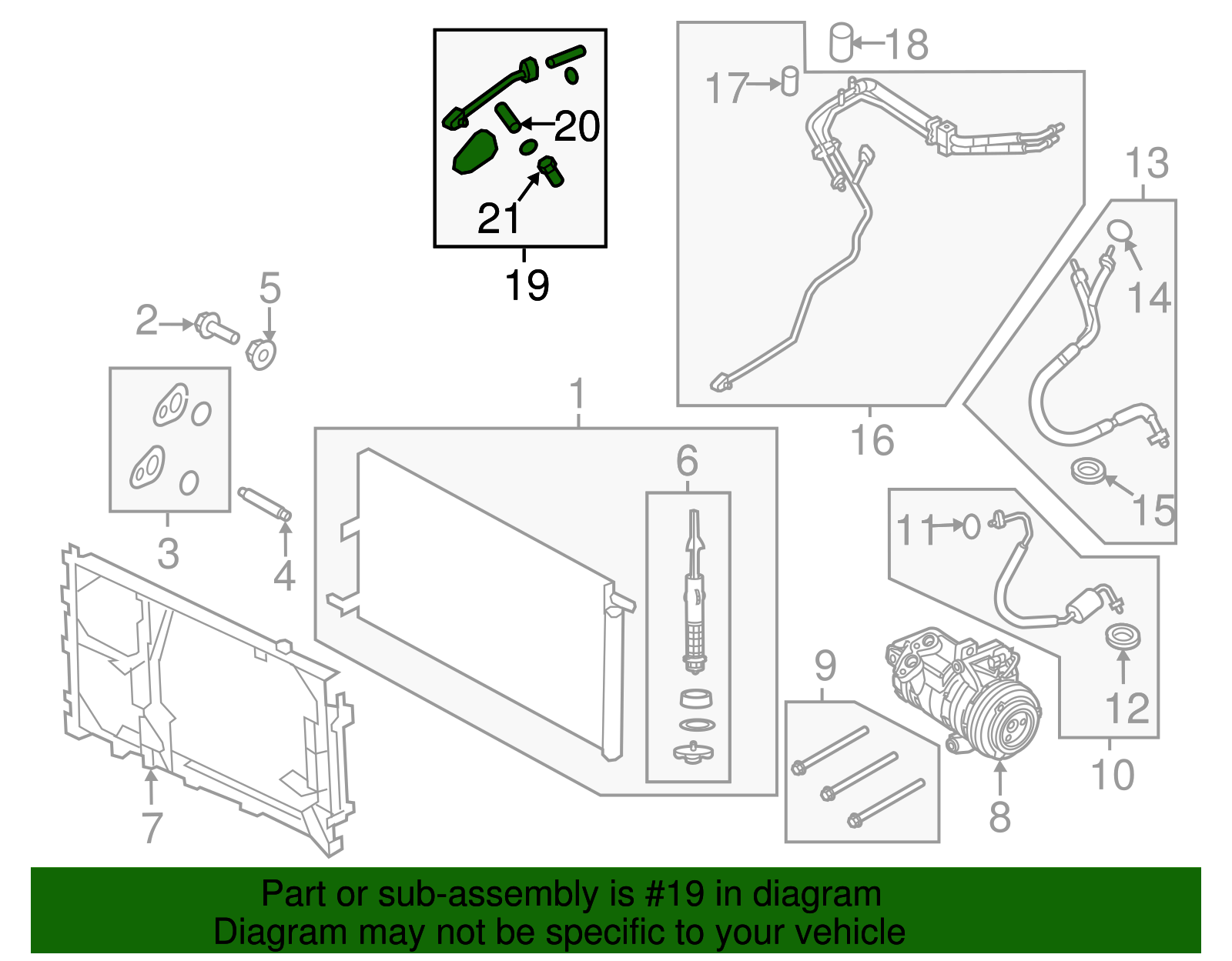 2015-2017 Ford | AC Line | FL1Z-19E558-A | Walls' Ford Parts
