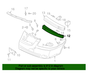 2004-2006 Nissan Sentra Energy Absorber 62090-6Z500 | Bill Kay Nissan Parts