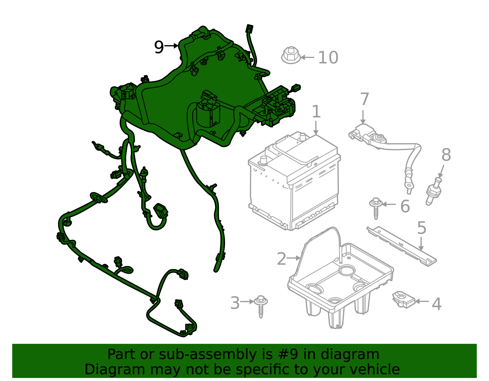 2021-2022 Ford Mustang Mach-E | Wire Harness | NJ8Z-12B637-A | Walls ...