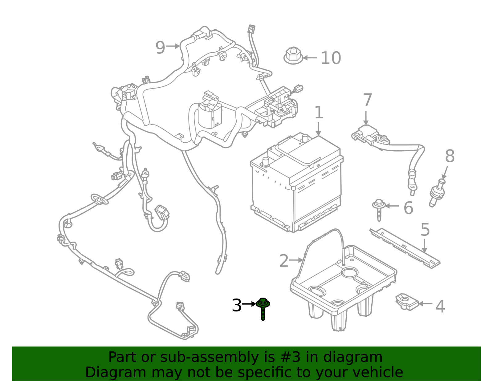 2021-2025 Ford Mustang Mach-E Battery Tray Bolt W721046-S450L | Ford ...