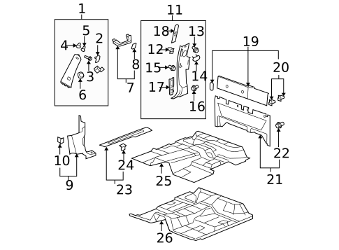 Interior Trim - Cab for 2009 Chevrolet Silverado 2500 HD | Parts Overstock