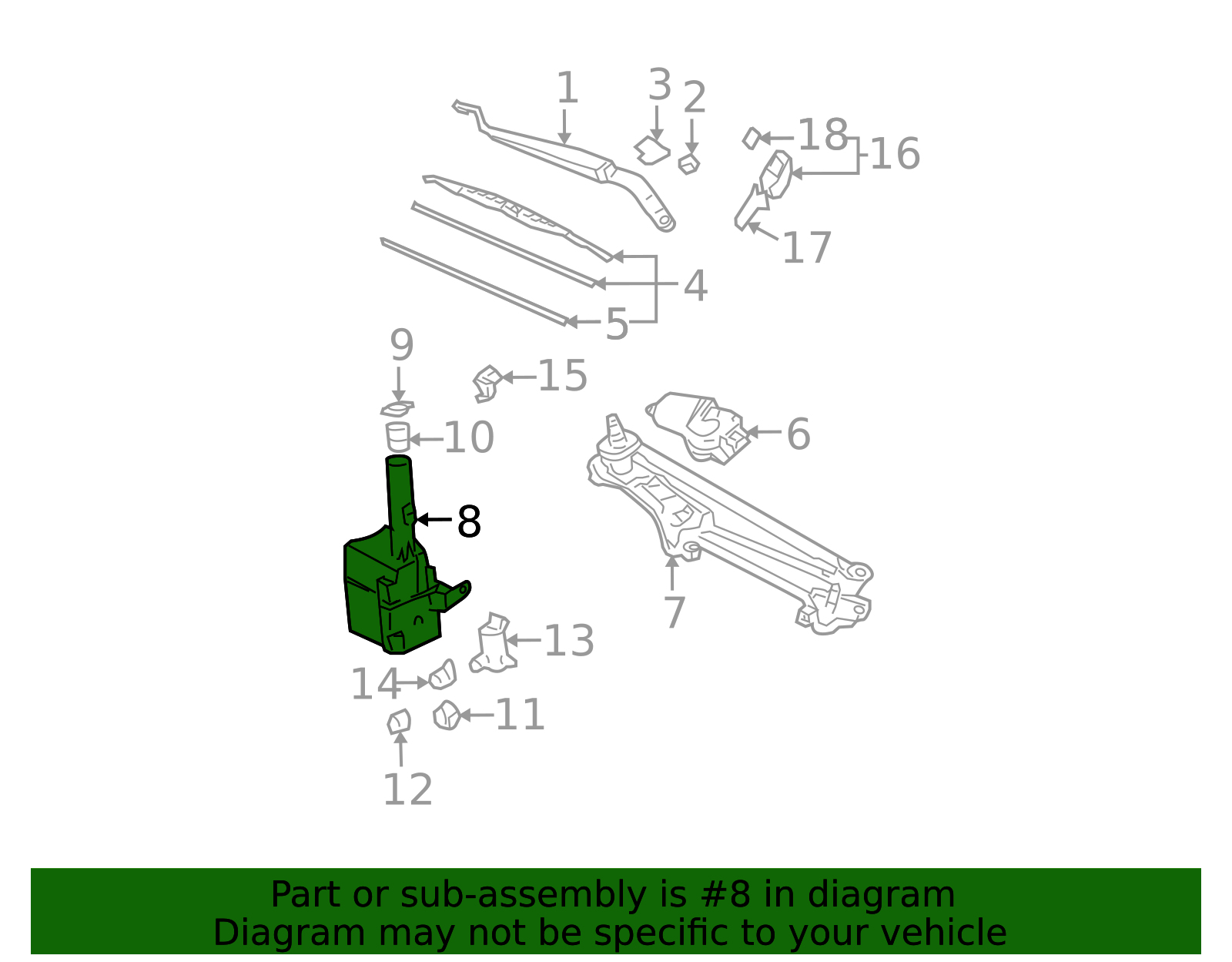 85315-33250 - 2002-2006 Lexus - Washer Reservoir | My L Parts