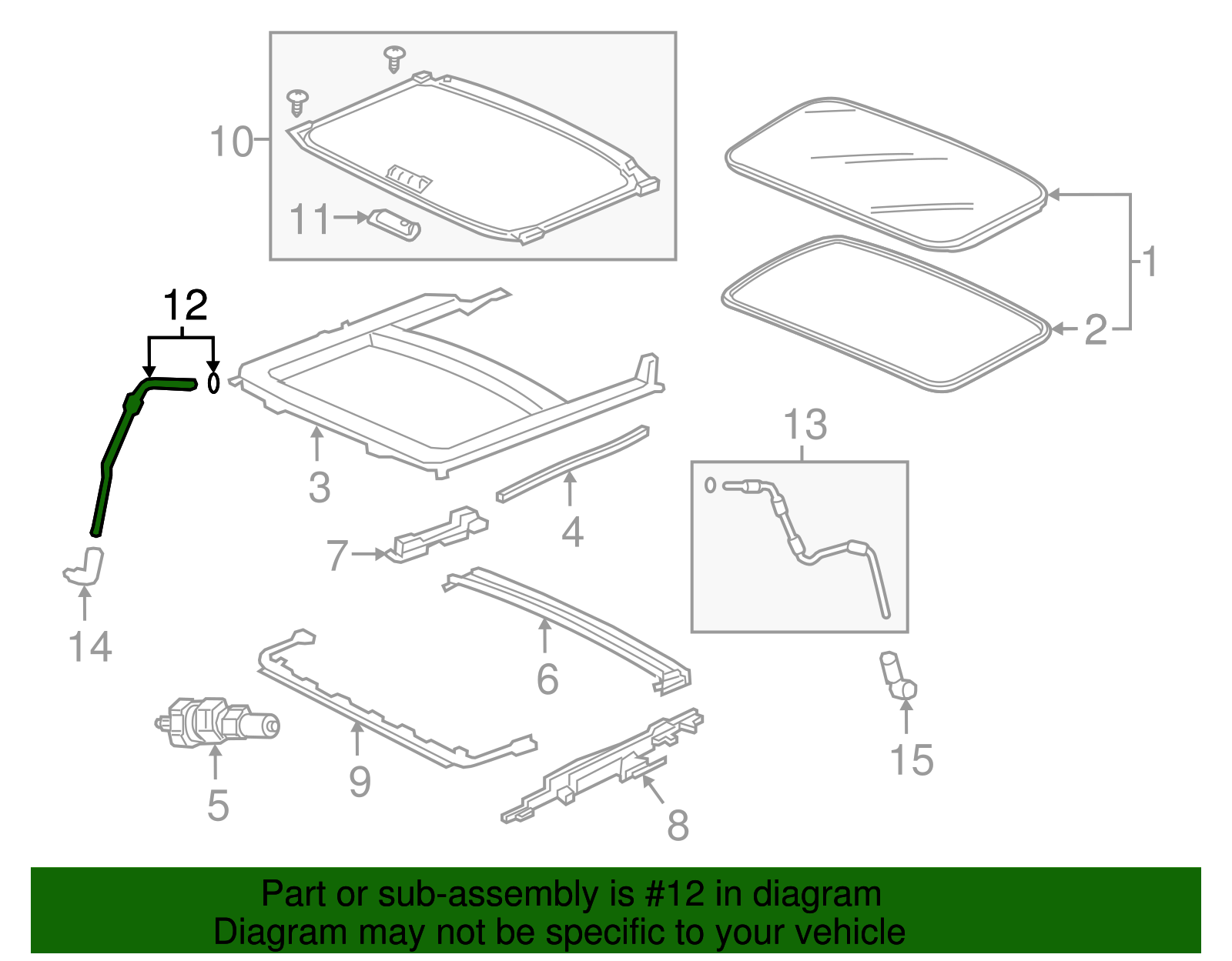 2017-2022 Honda CR-V Sunroof Drain Hose 70050-TLA-A00 | Honda ...