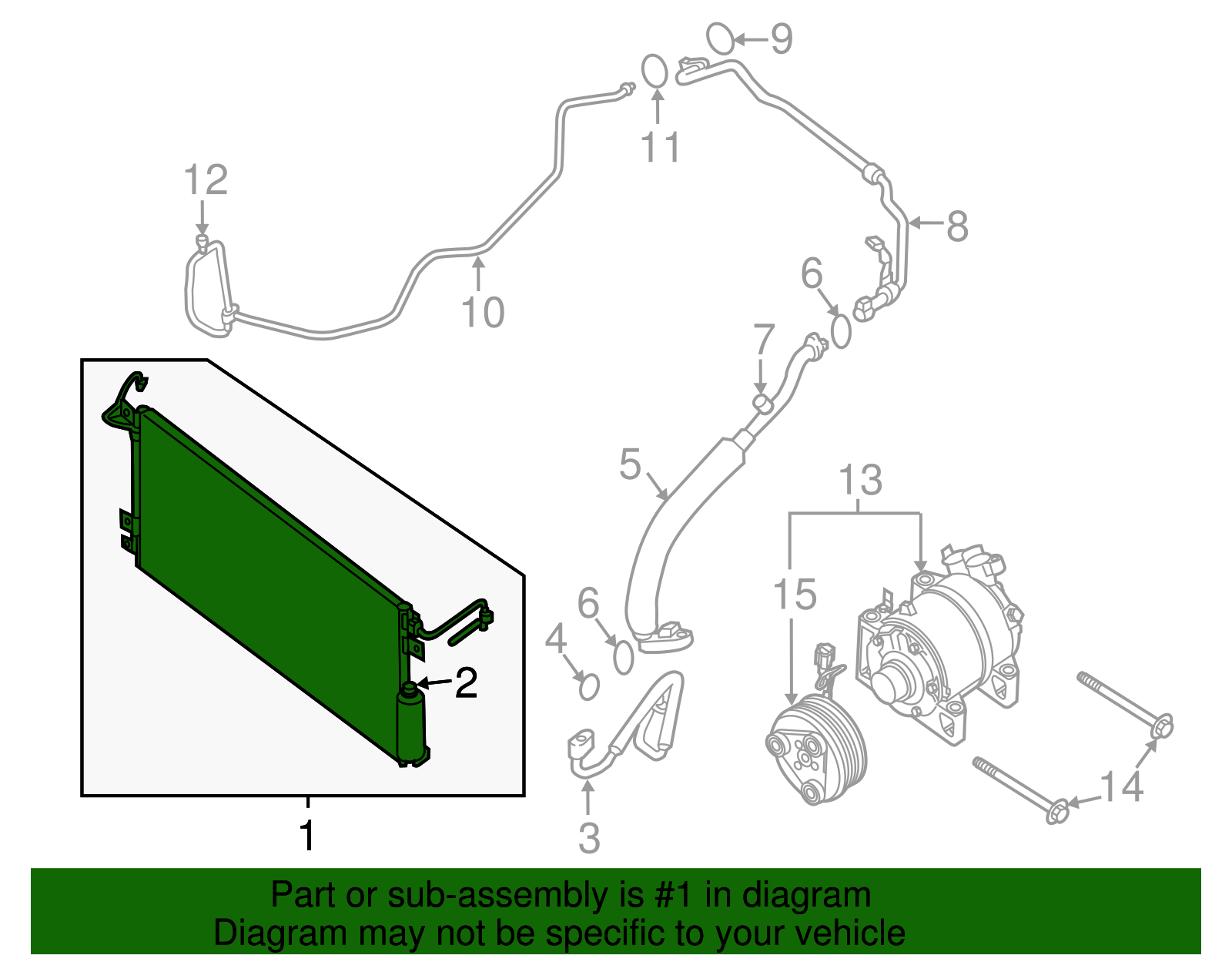 2012-2021 Nissan Condenser 92100-1PA0A | My Nissan Part