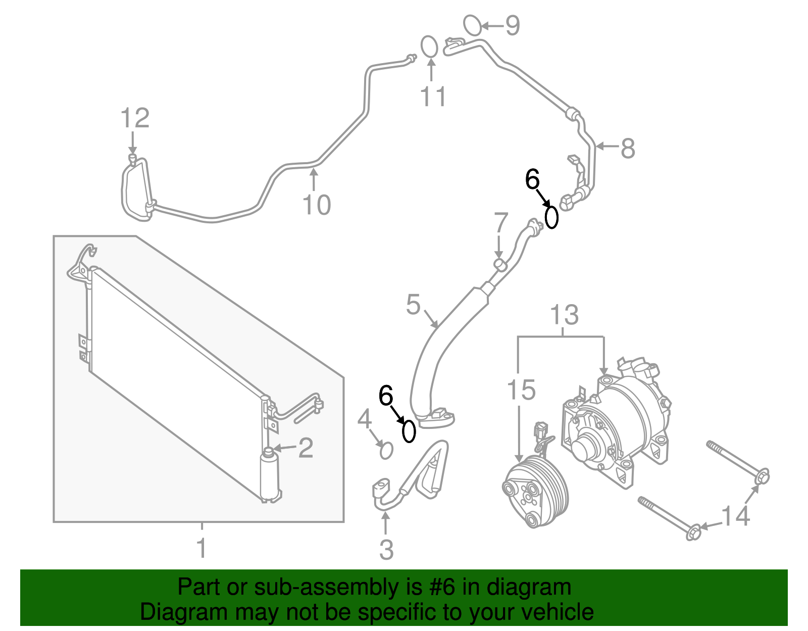 A/C Refrigerant Line O-Ring 92474N823A | Nissan Canada