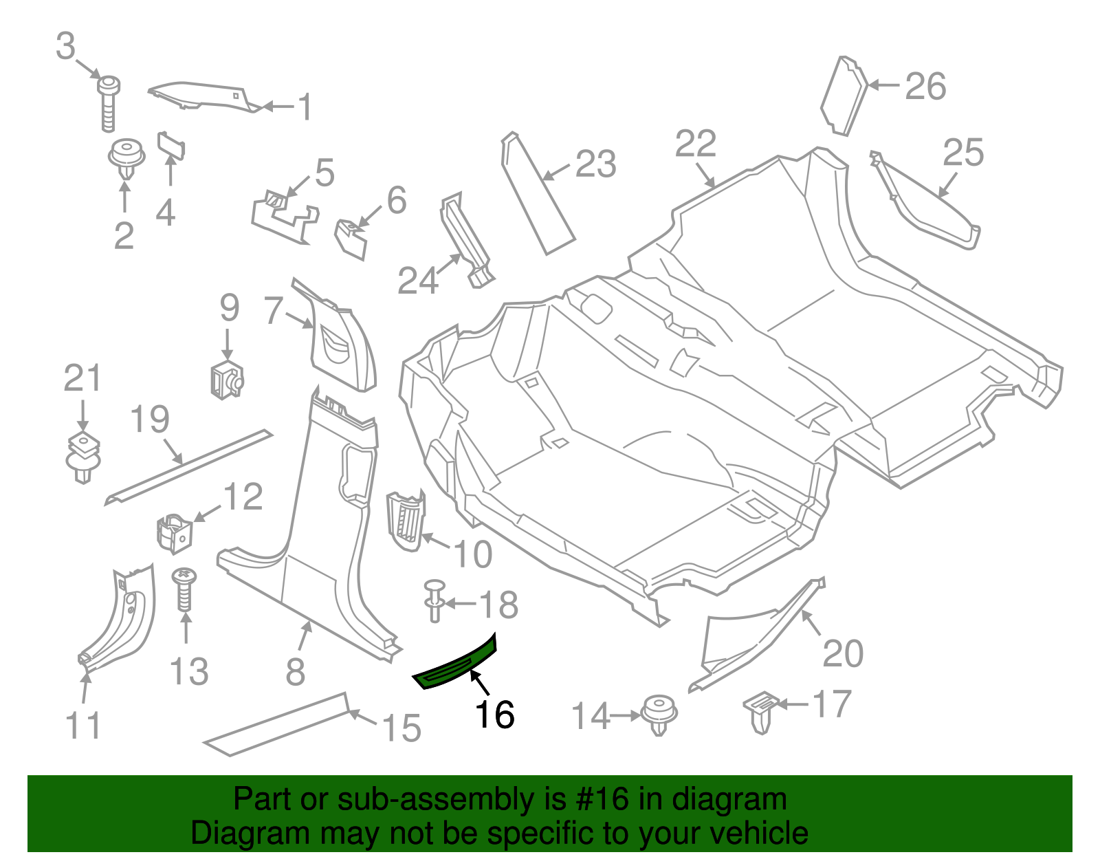 51-47-7-203-610 - Rear Sill Plate - 2011-2016 BMW | BMW Parts Exchange