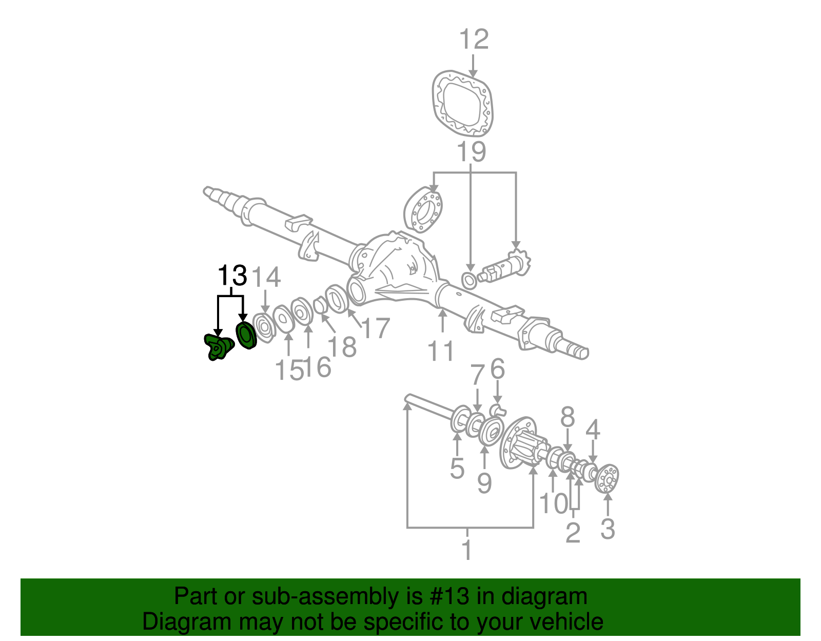 2005-2007 Ford | Drive Shaft Pinion Yoke | 2C3Z-4851-AB | Walls' Ford Parts
