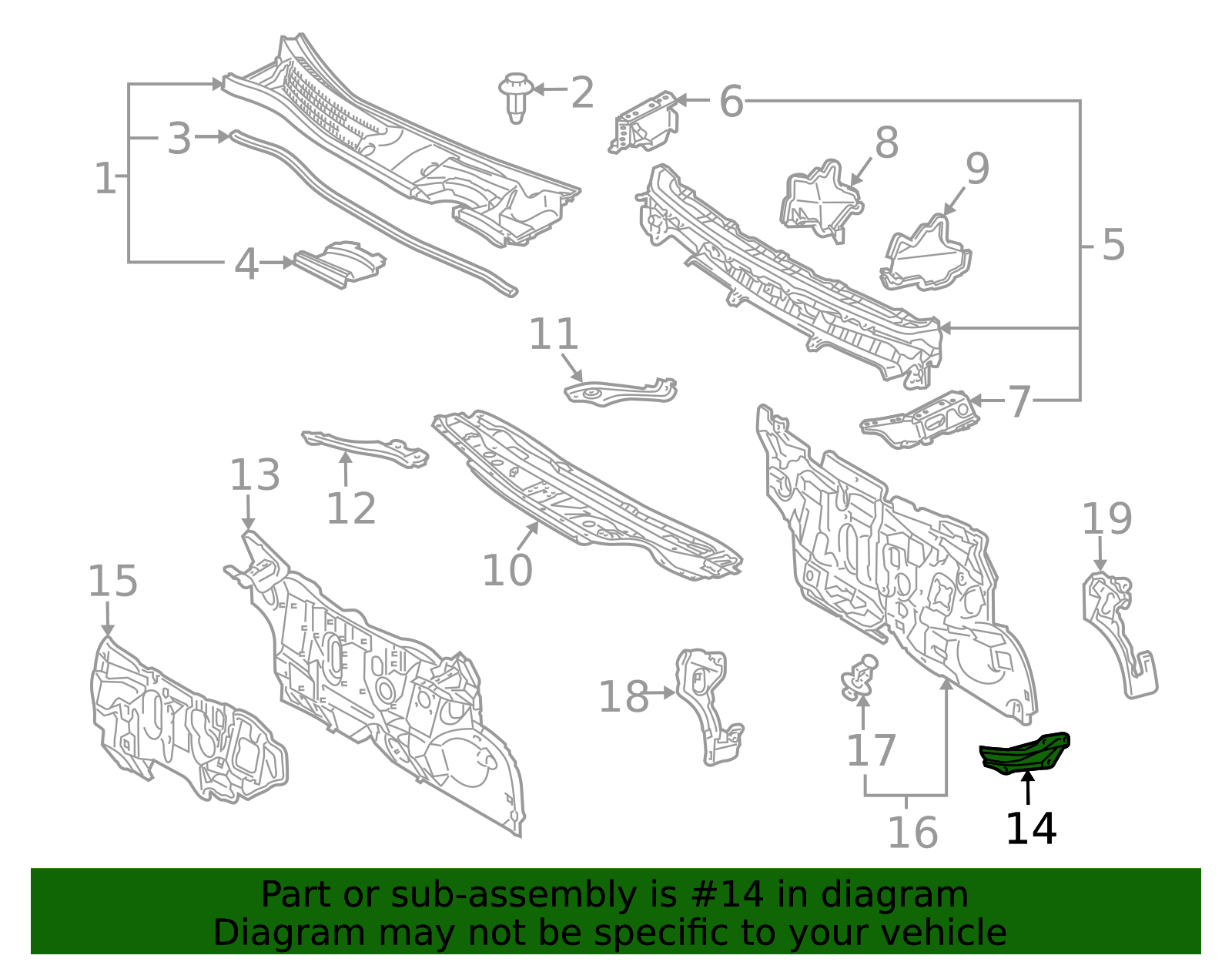 55138-75010 - High-Quality Cowl Panel Reinforcement for 2010-2012 Lexus ...