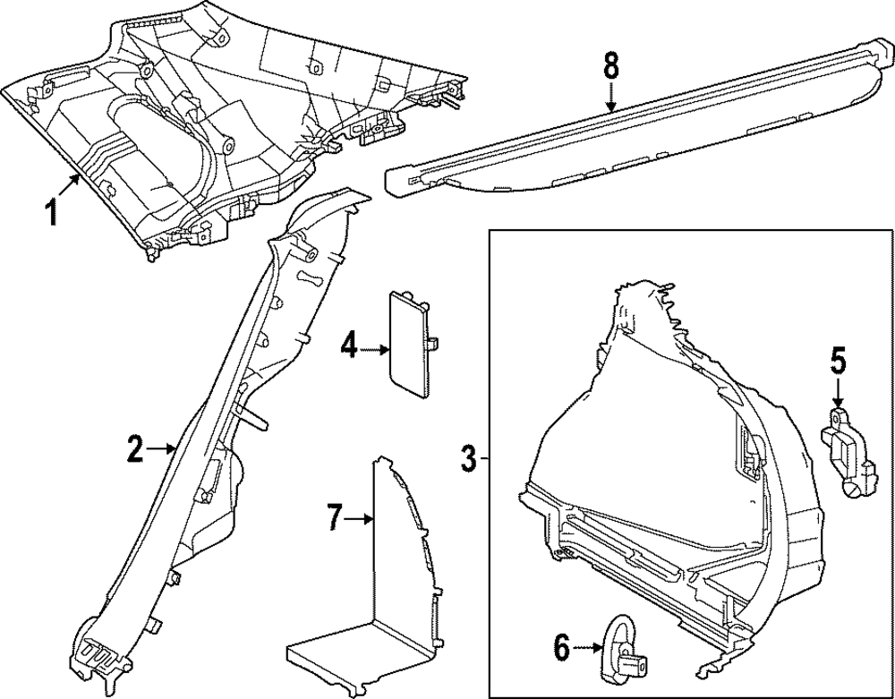2023-2025 Toyota bZ4X Opening Trim 62555-42100-C0 | Olathe Toyota