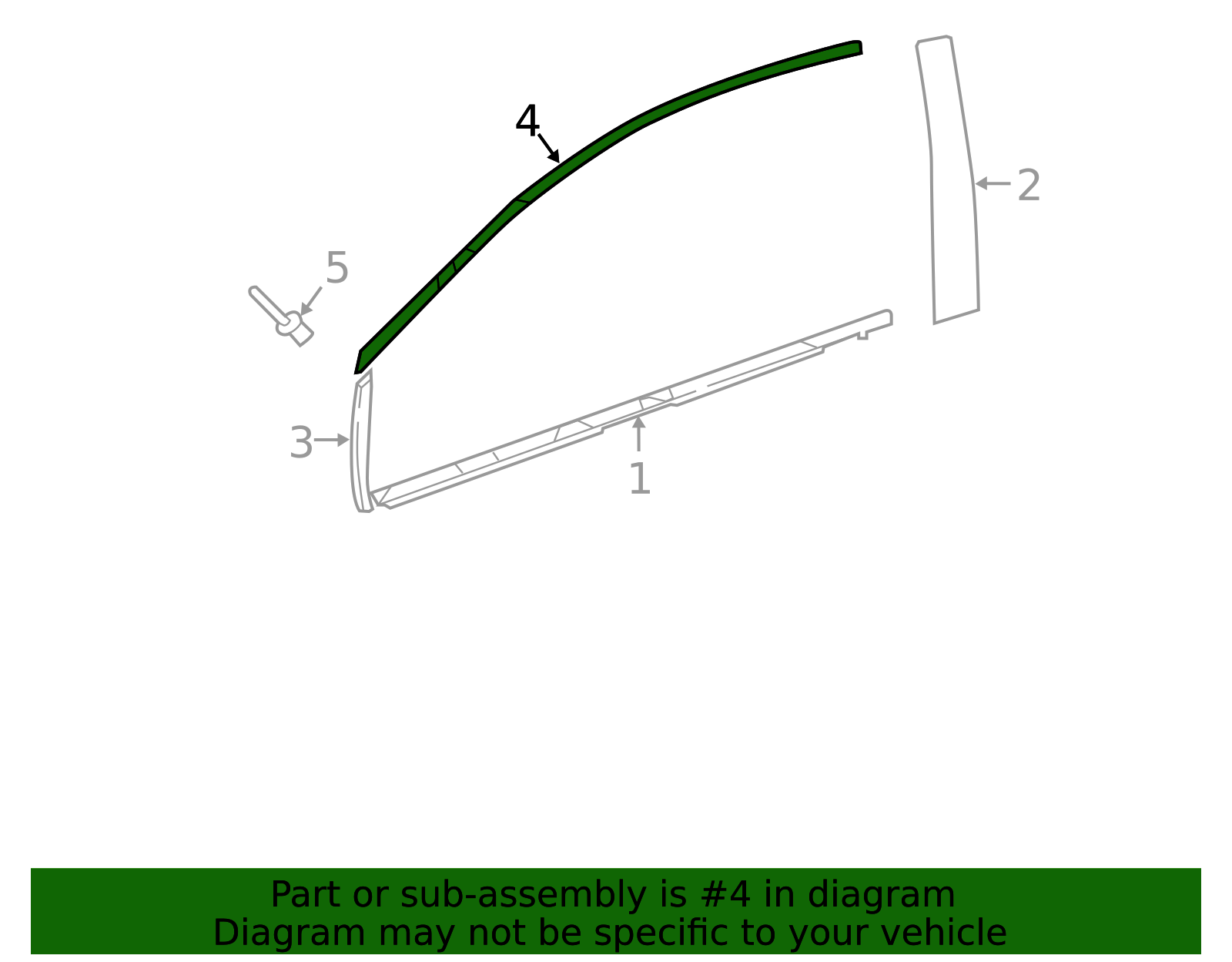 Genuine Official Toyota Frame Molding part# 75754-47010 for 2016-2022 ...