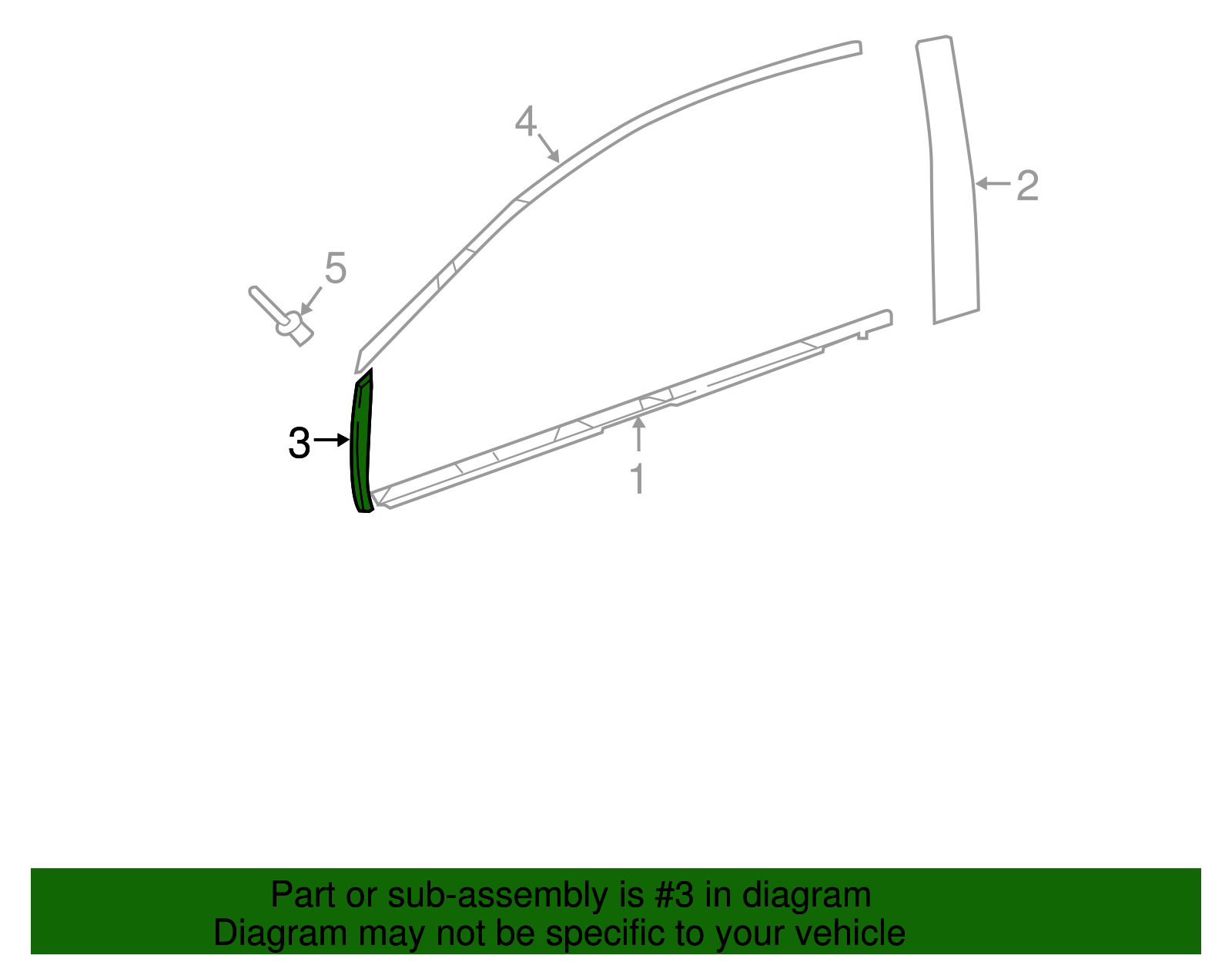 Genuine Toyota Frame Molding part# 75751-47010 for 2016-2022 Toyota ...