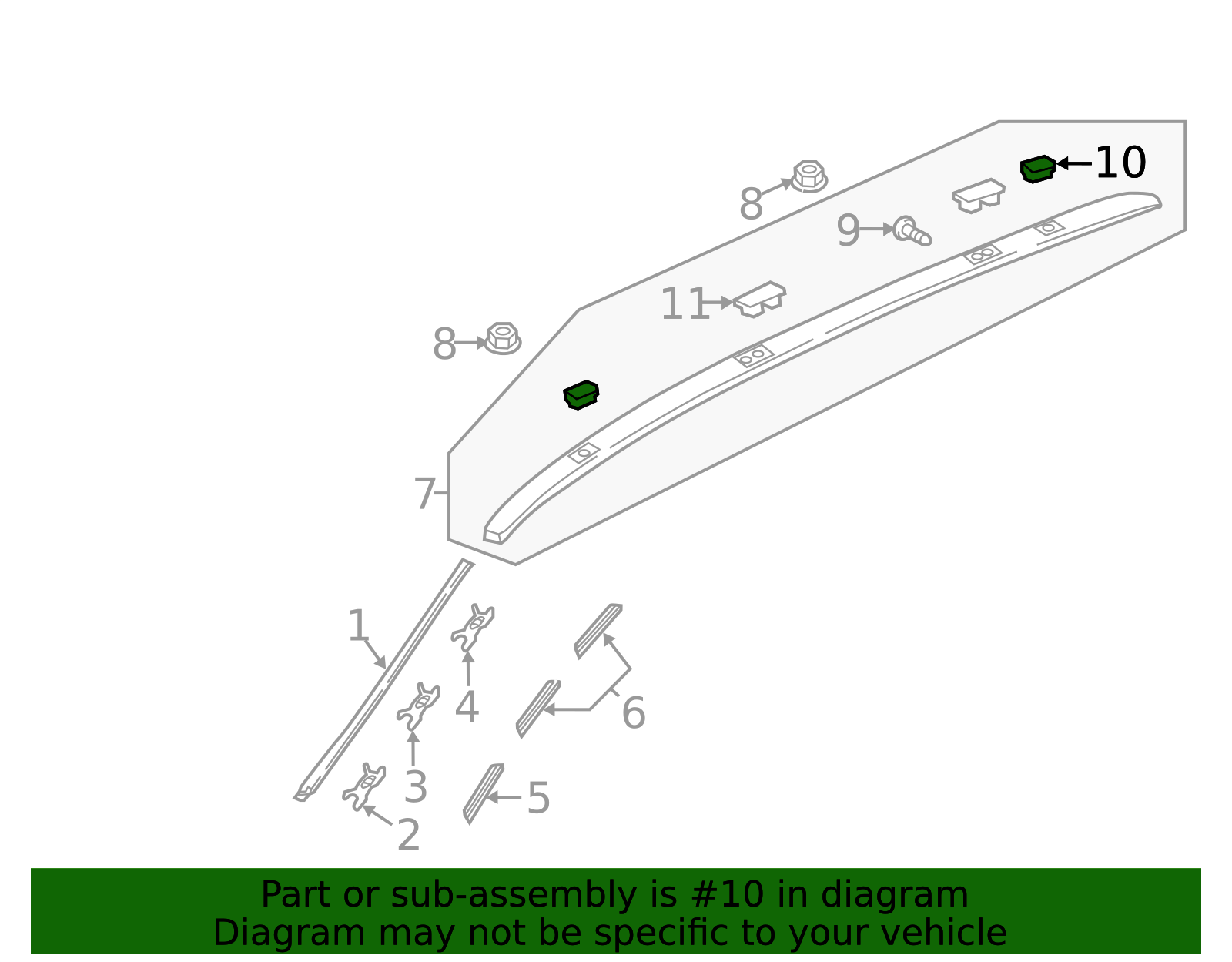 75252-TLA-A01 - 2017-2022 Honda CR-V - Cap Assembly A Roof Rail ...