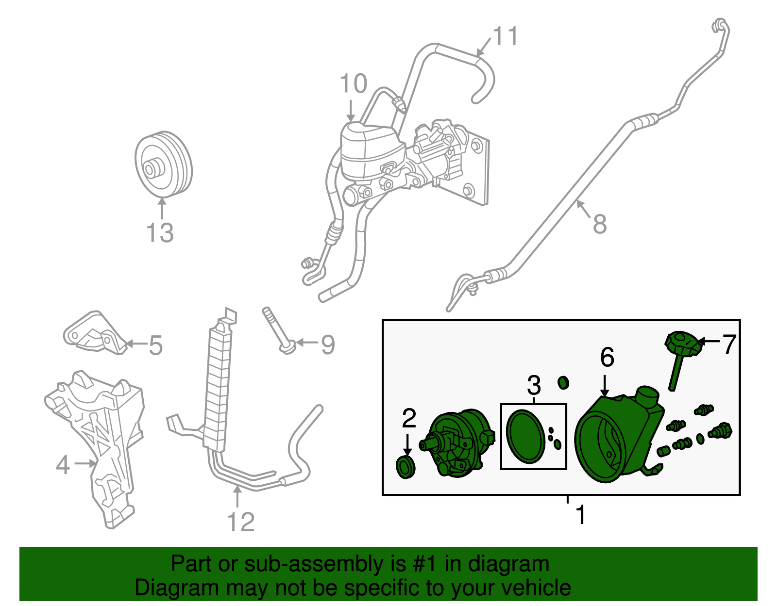 2007 2010 Gm Power Steering Pump 19420690 Shop Matick Buick Gmc