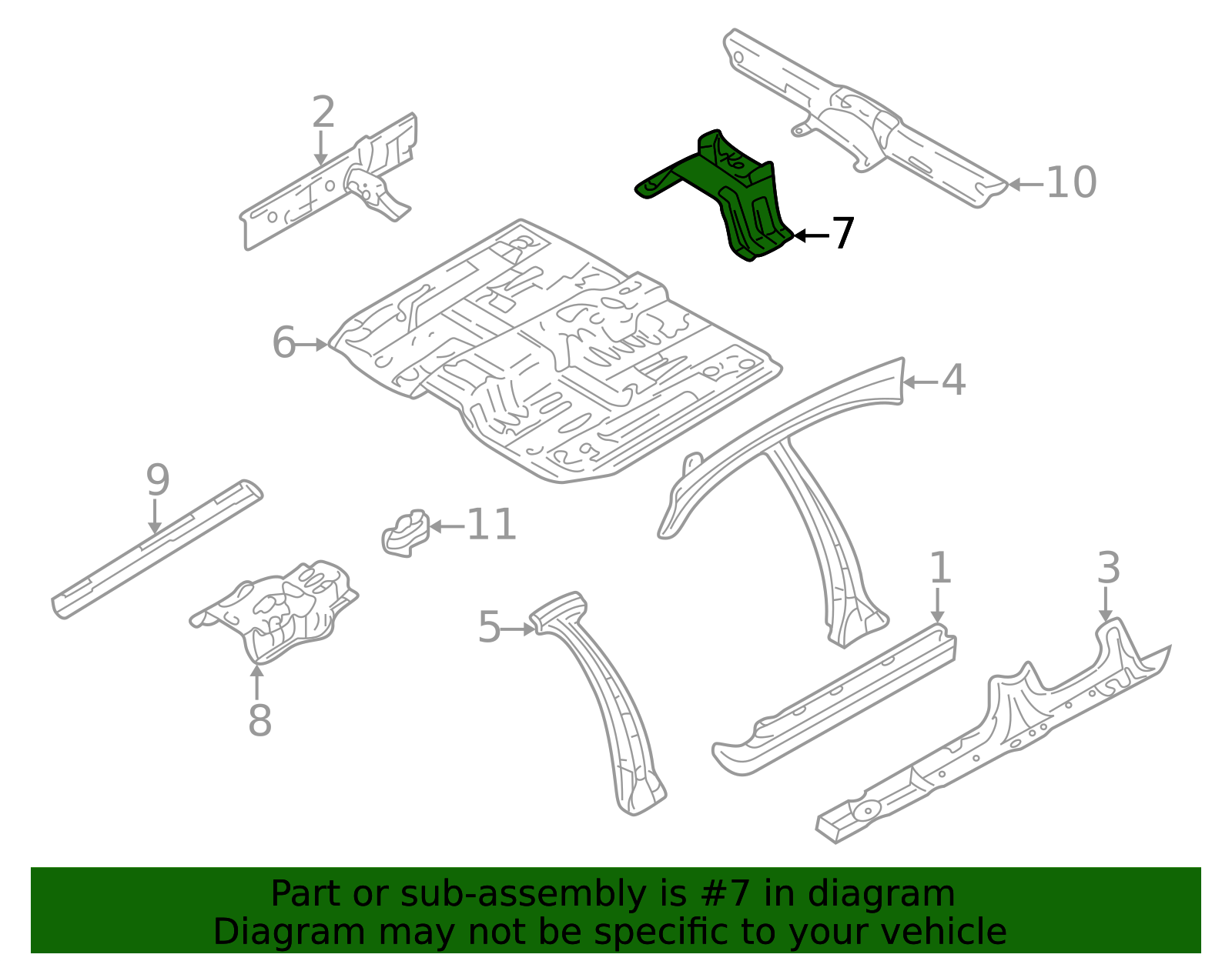 65113-25000 - Center Reinforced 2000-2005 Hyundai Accent | Hyundai ...