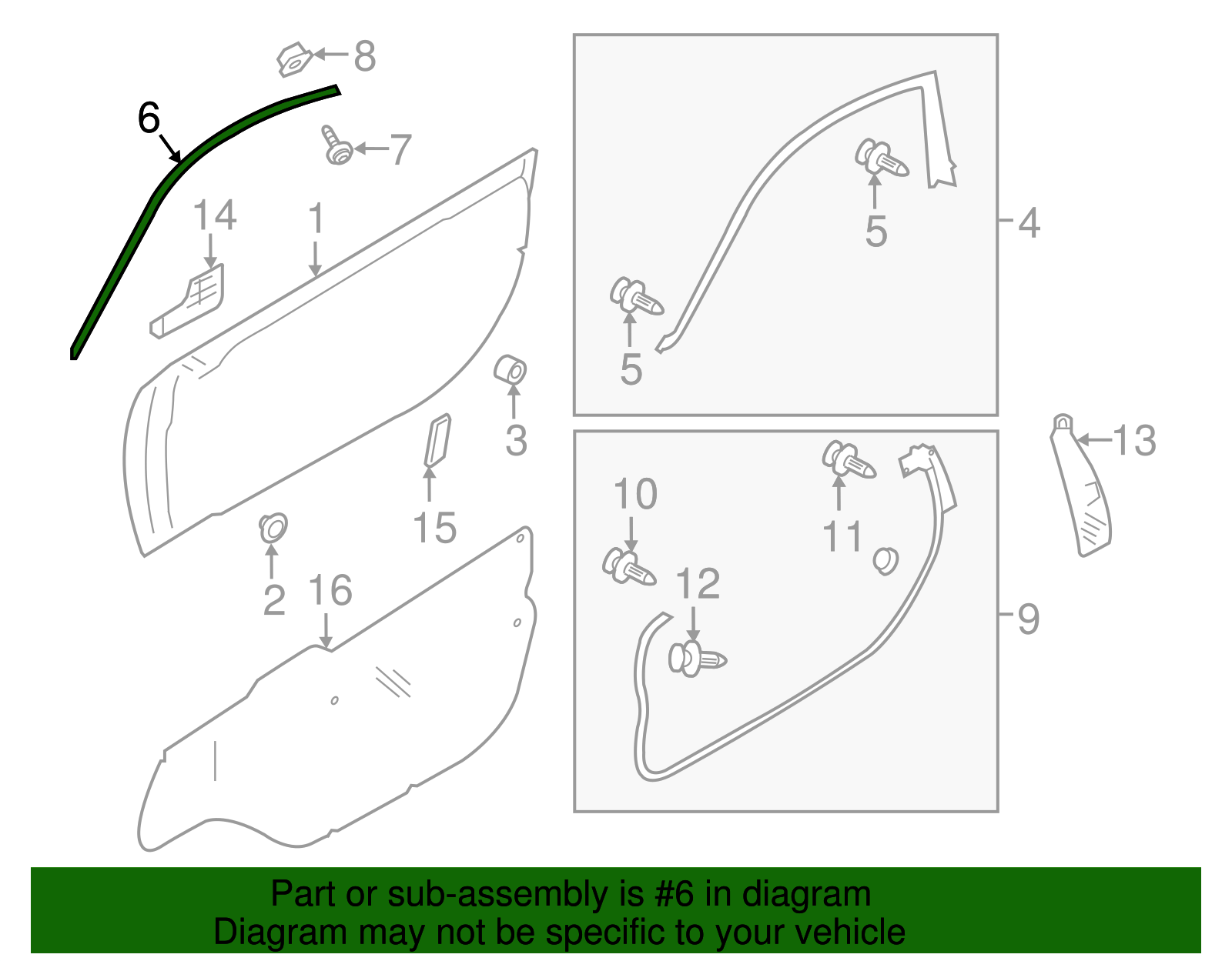 Genuine Toyota Molding part# SU003-07281 for 2013-2020 Toyota ...