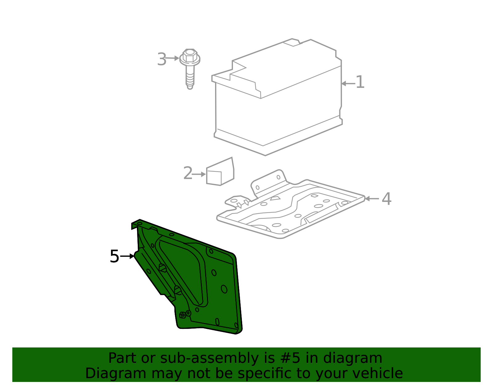 22829069 - High-Quality Body Battery Tray Support for | AutoNation Parts