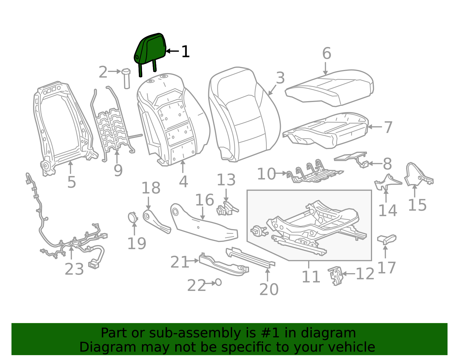 2022-2024 Chevrolet Headrest 84924623 | Capital Chevy Parts