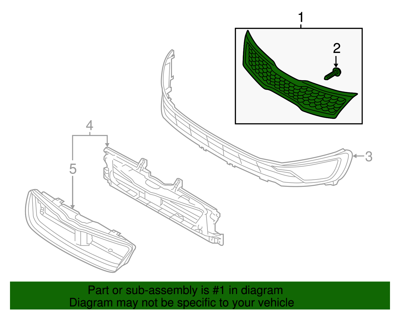 86350-4C000 - Upper Grille 2012-2013 Kia Optima | Kia.Parts Store