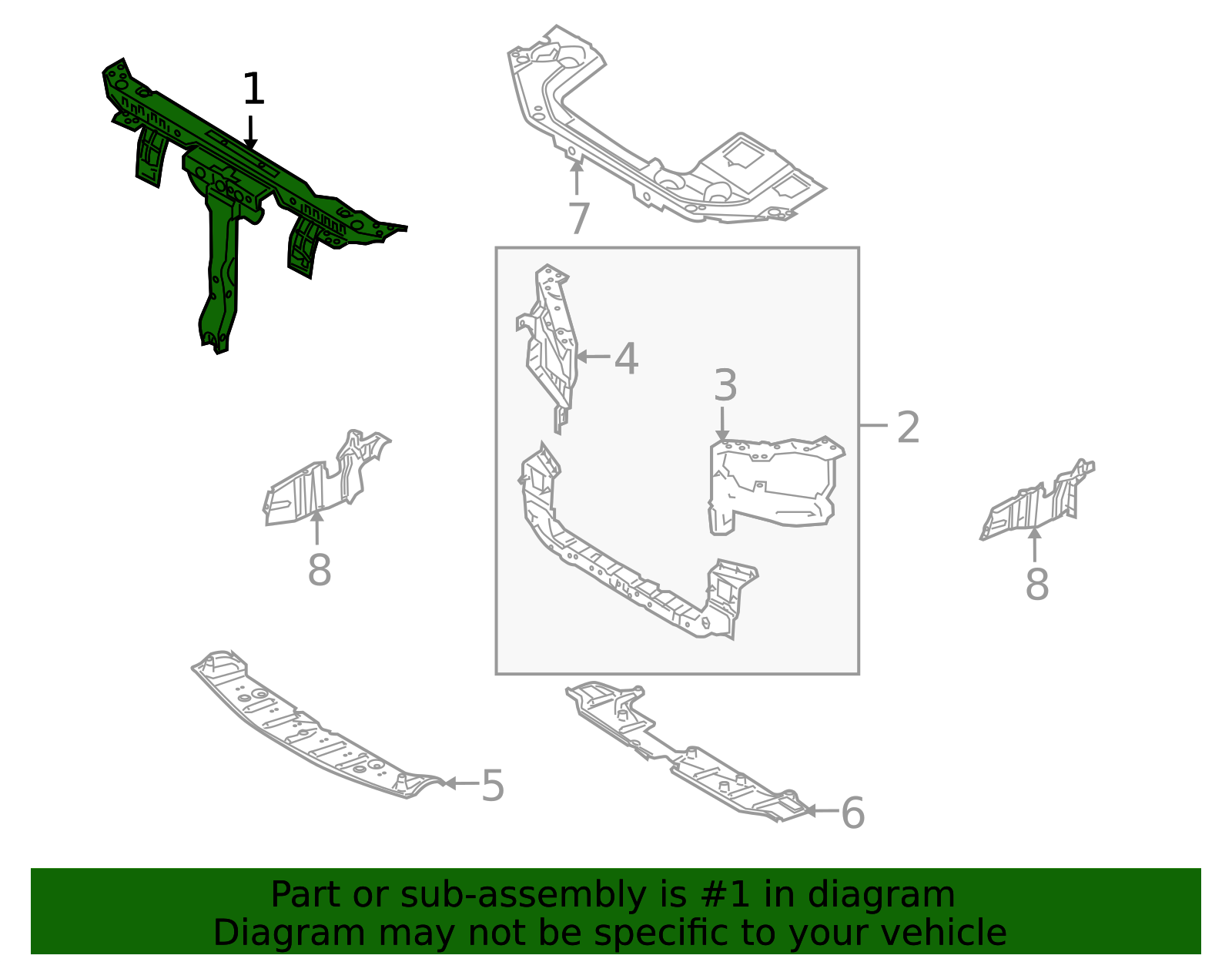 84191-3F500 - Upper Tie Bar 2004-2006 Kia Amanti | Kia.Parts Store