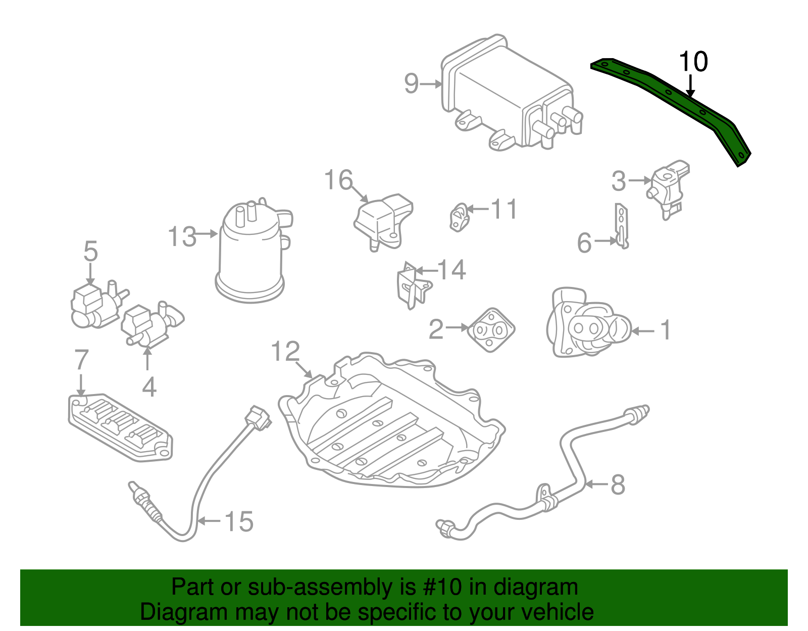 ZM01-18-835 - 1999-2003 Mazda - Vapor Canister Bracket | Mazda Part Direct