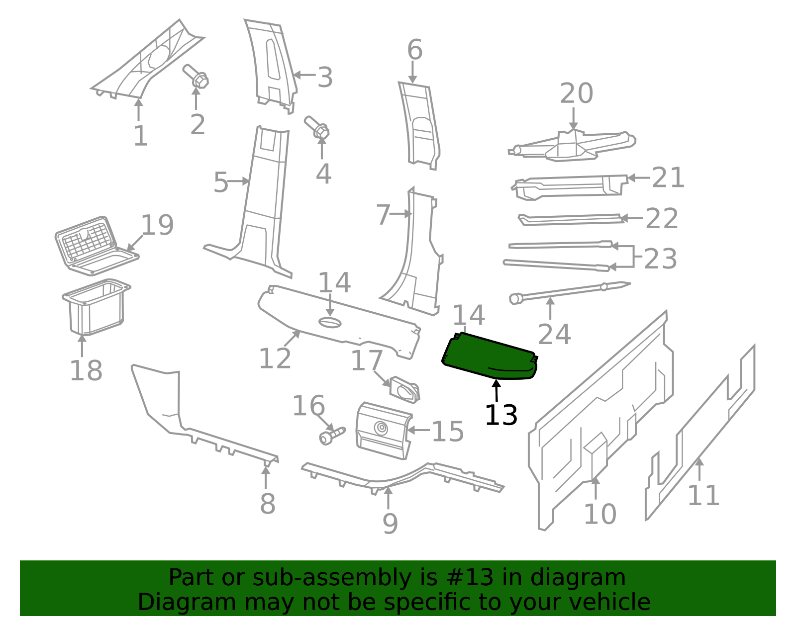 2013-2021 Ram Storage Compartment 5LB78LU7AA | Mopar Parts Canada