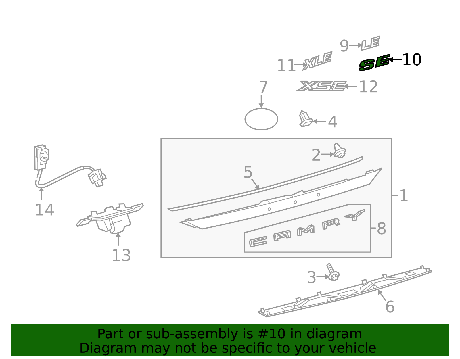 75443-06D00 - 2020-2024 Toyota Camry - Nameplate | Nucar Toyota Parts