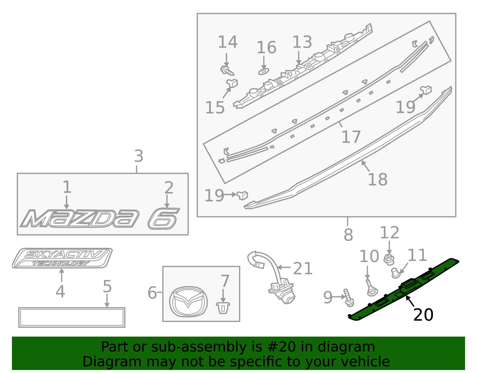 GBEF-50-858 - Lower Molding - 2018-2021 Mazda 6 | Mazda Swag