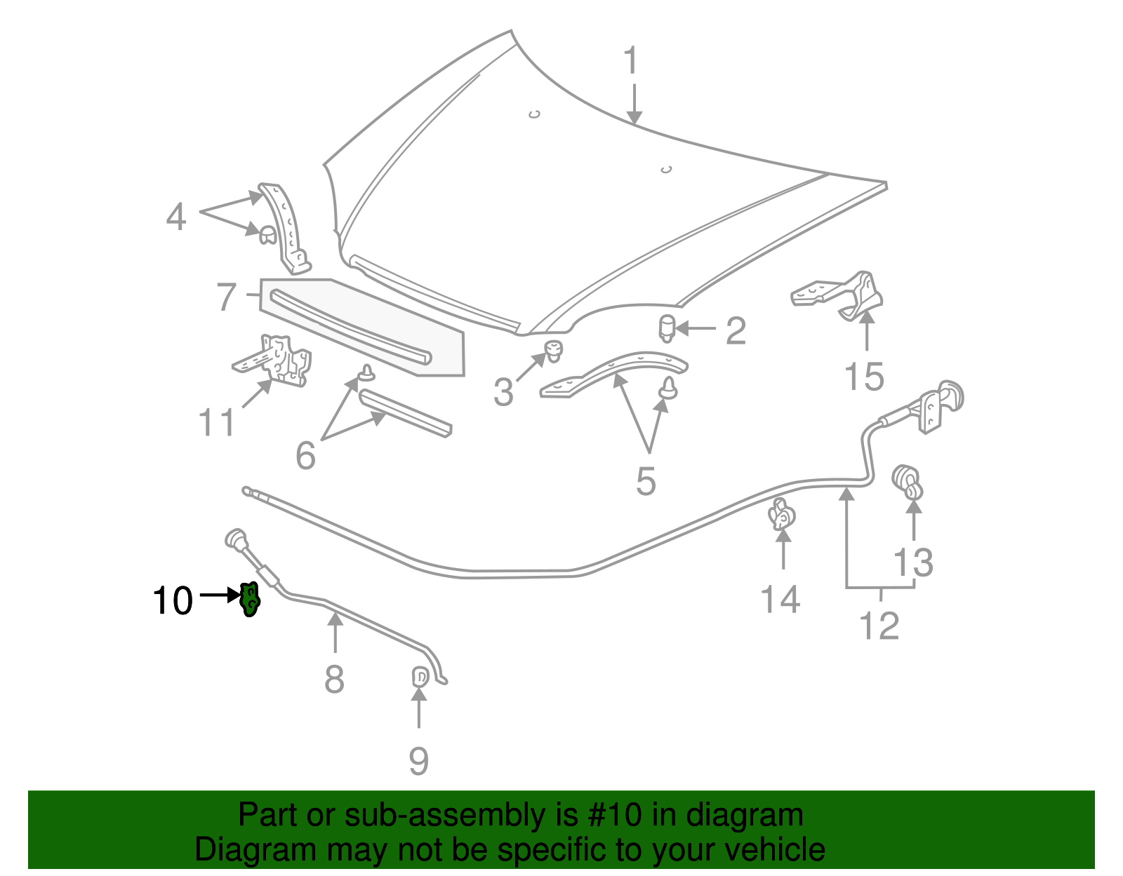 OEM 2001-2011 Honda Support Rod Holder 90672-S5A-003 | Honda Automotive ...