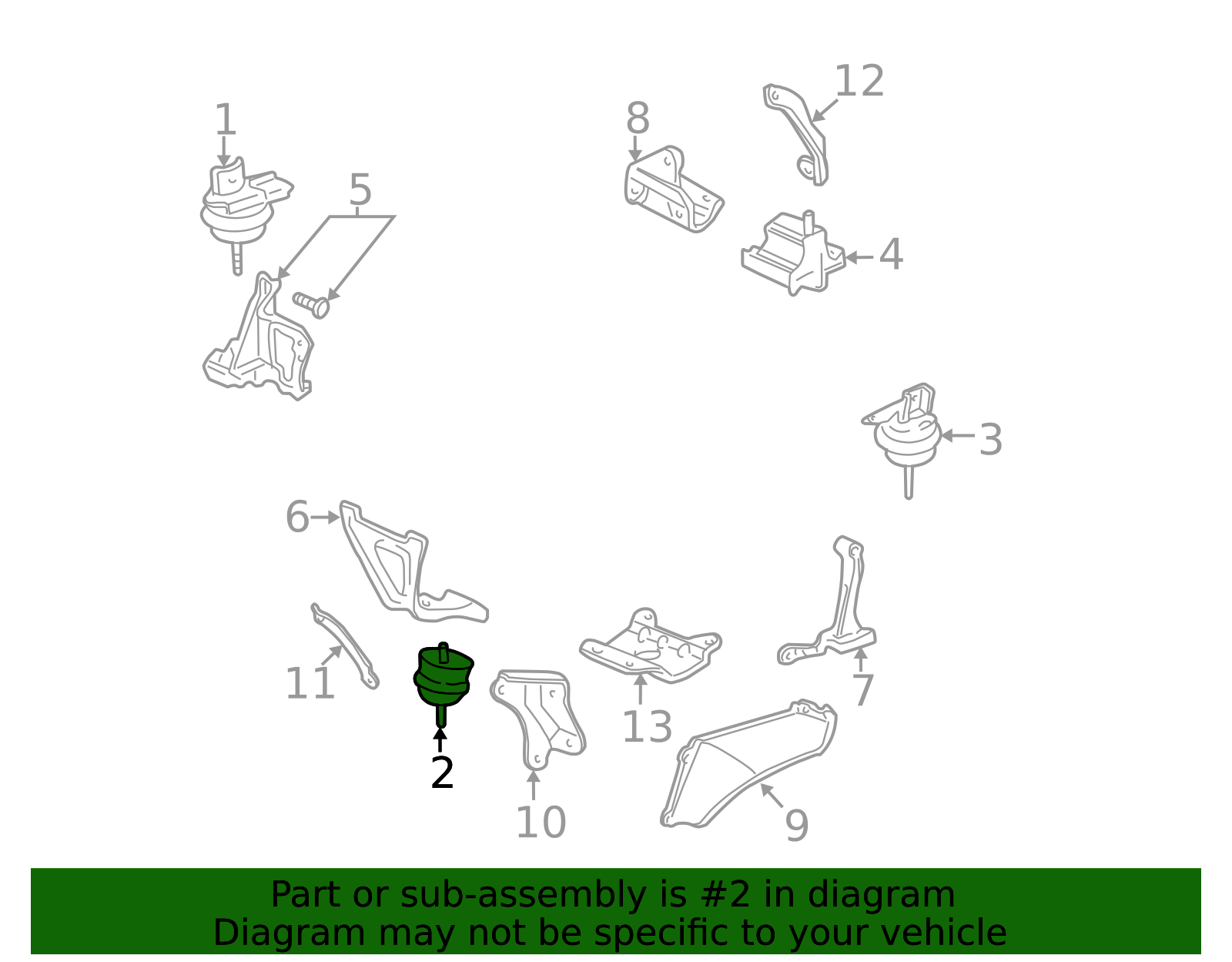 Front Engine Mount 25759455 | OEM Parts Online