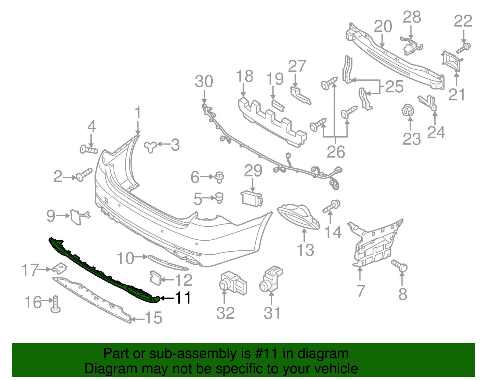 86612-3T500 - Lower Cover 2016-2017 Kia K900 | Kia.Parts Store