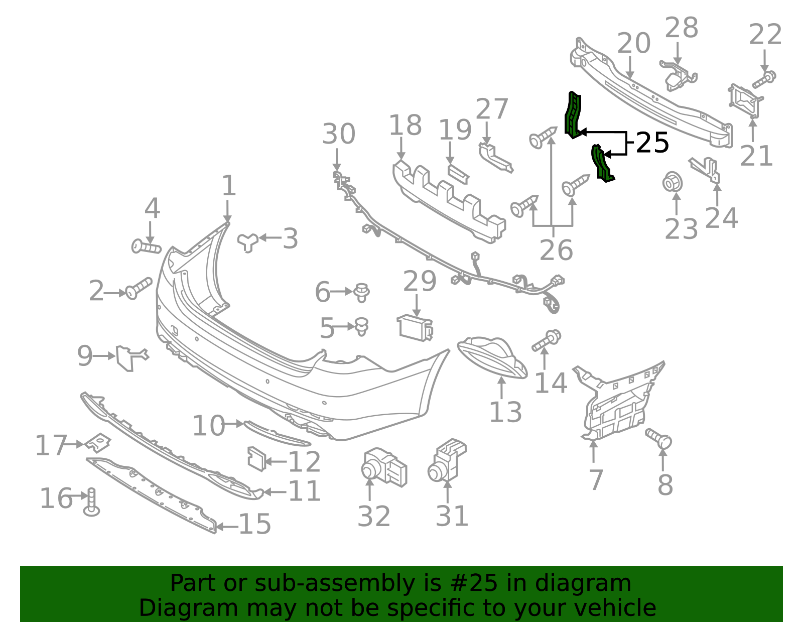 2016-2017 Kia K900 Impact Bar Lower Bracket - Driver's Side (LH) 86635 ...