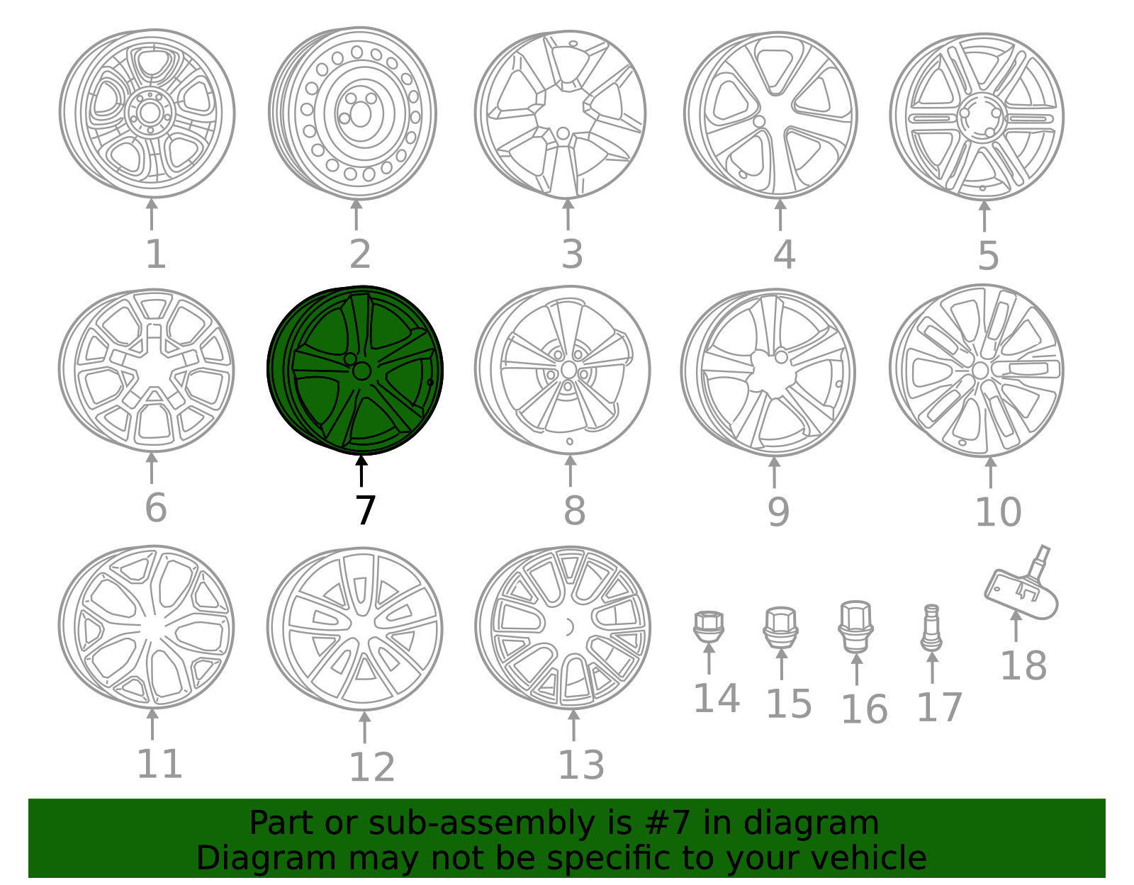 2015-2018 Dodge Aluminum Wheel, Front Or Rear 5PE92DD5AB | Mopar Parts ...