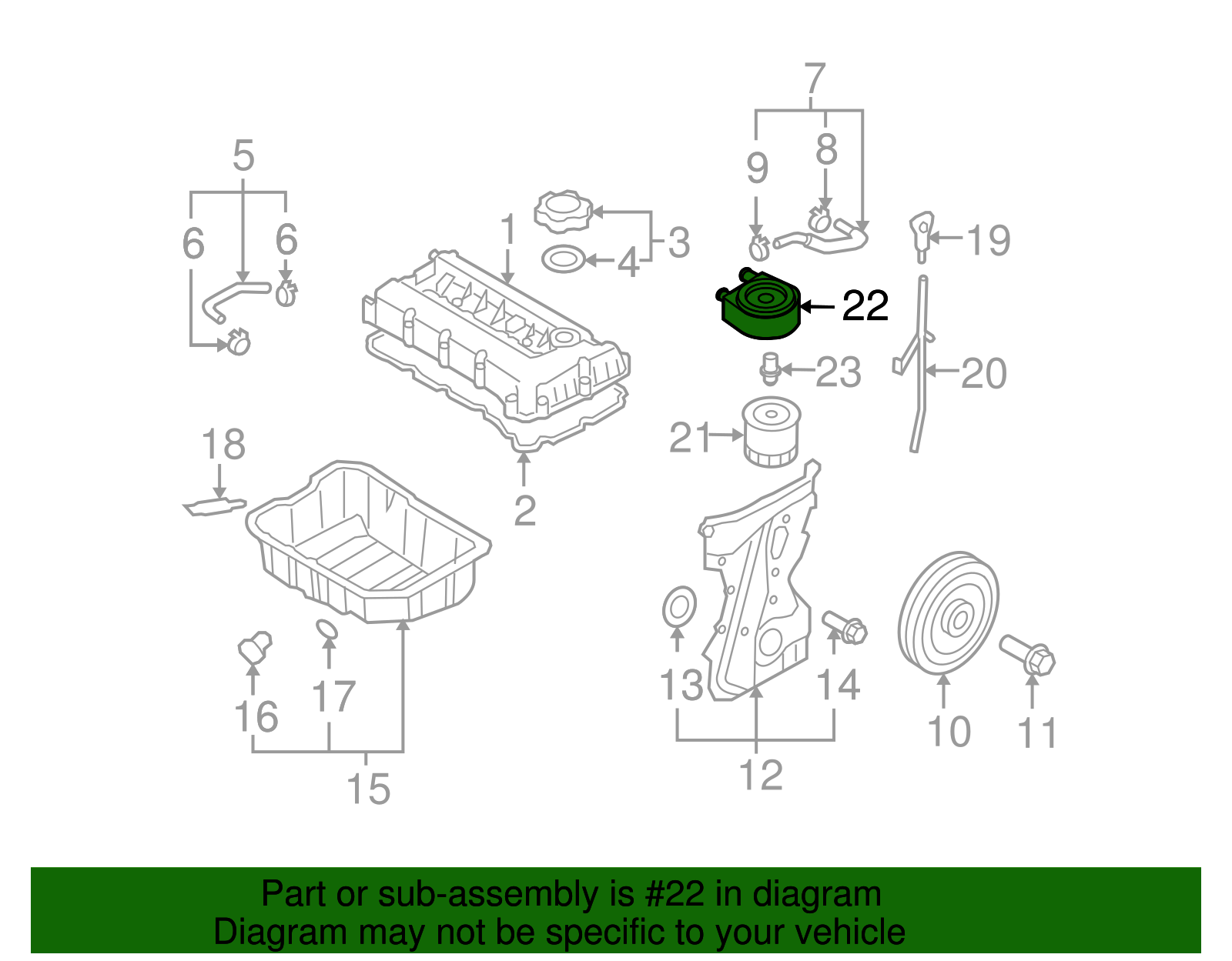 2009-2010 Hyundai Sonata Oil Filter Housing 21121-2G000 | OEM Parts Online