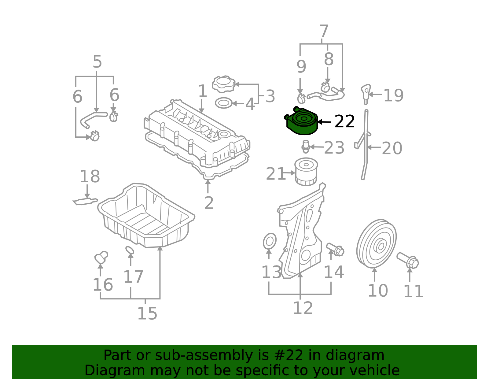 2009-2010 Hyundai Sonata Oil Filter Housing 21121-2G000 | MotorMotor
