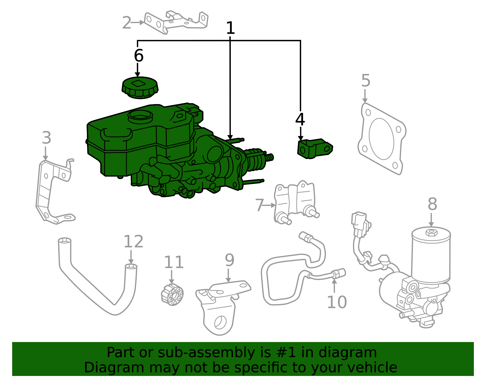 2023-2025 Toyota Sequoia Brake Master Cylinder 47055-0C030 | Toyota ...