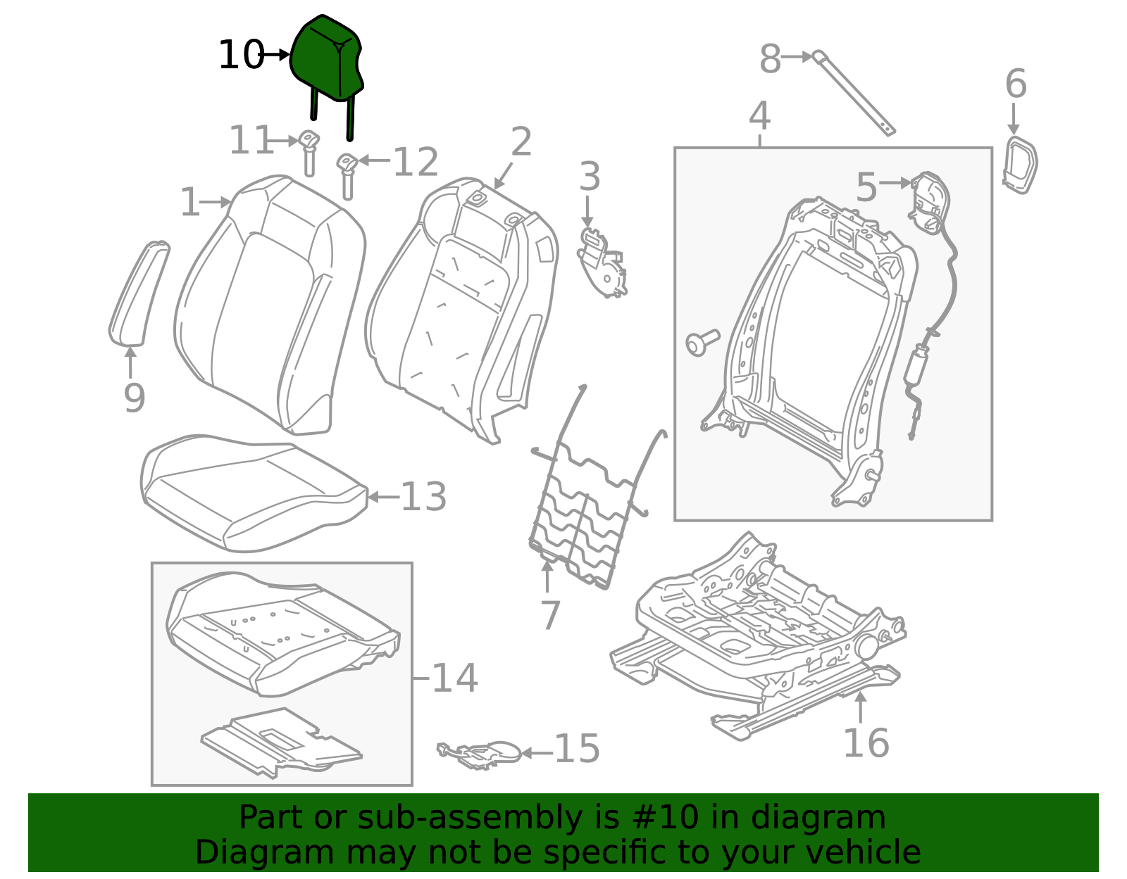 2015-2017 Ford Mustang Headrest FR3Z-63611A08-DB | Awesome Parts Ford